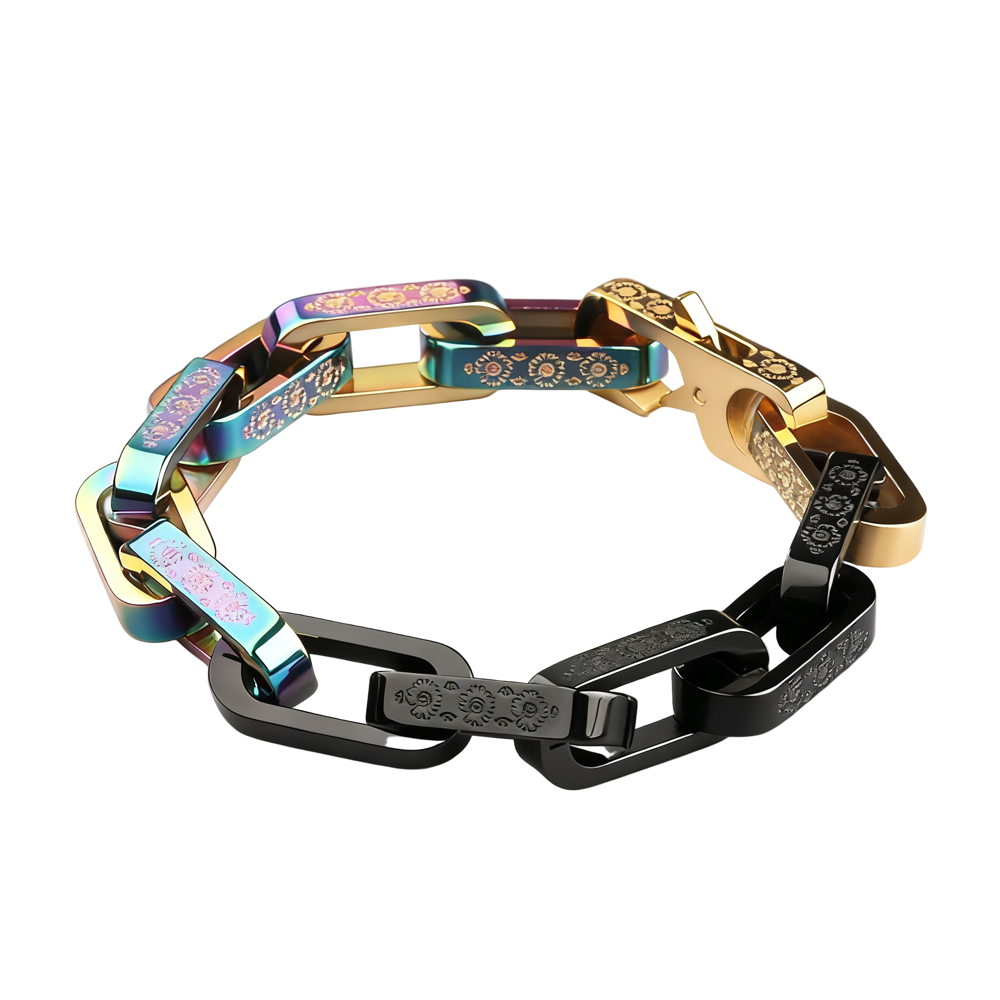 FloraLink Chains - Unisex Modern Titan Link Bracelet – Edctitan