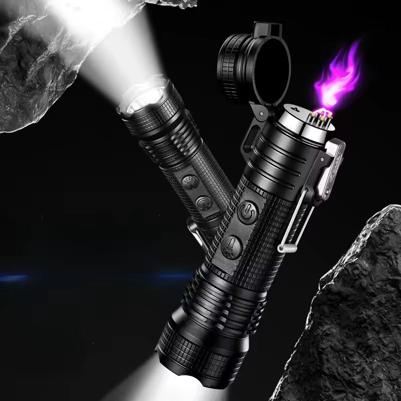 Triple-Thunder Dual Arc Lighter & 3 Lighting Modes Flashlight – Edctitan