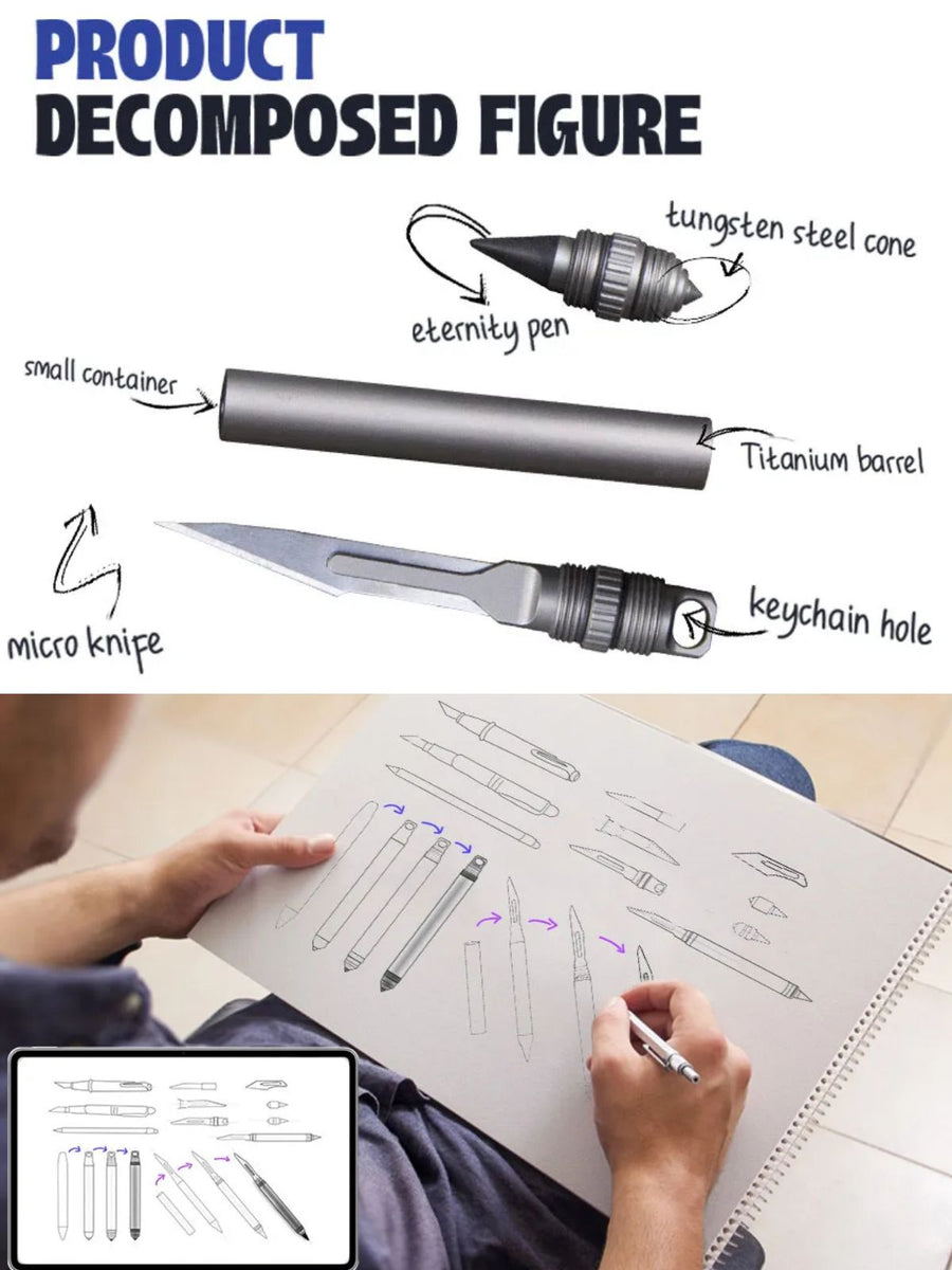 The Mantis Pen - Titanium 4-in-1 Multi-Tool – Edctitan