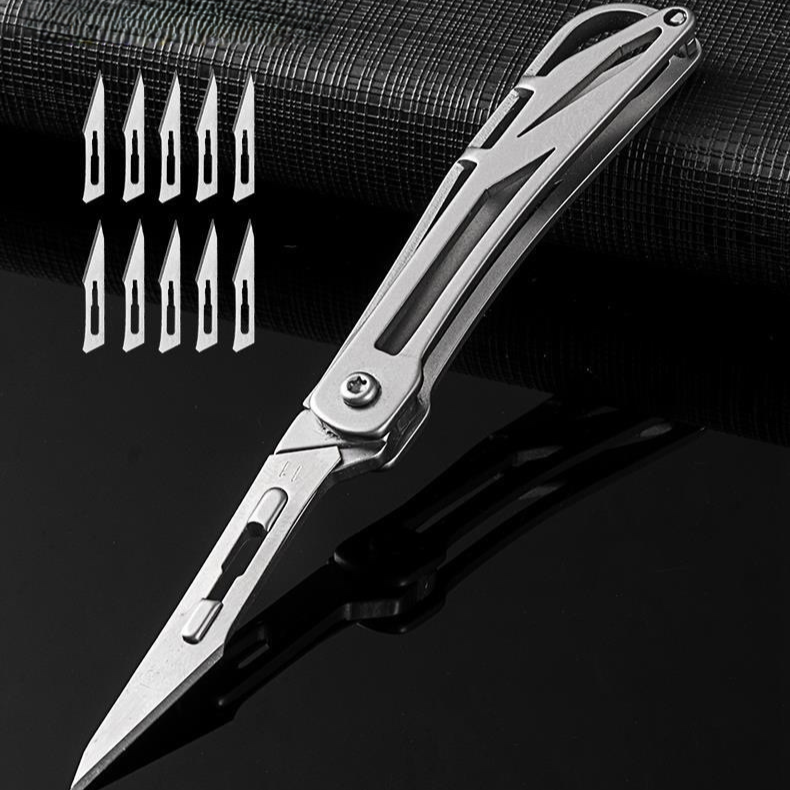 SharpFlex Steel Utility Knife – Replaceable Surgical Blade for Precisi ...